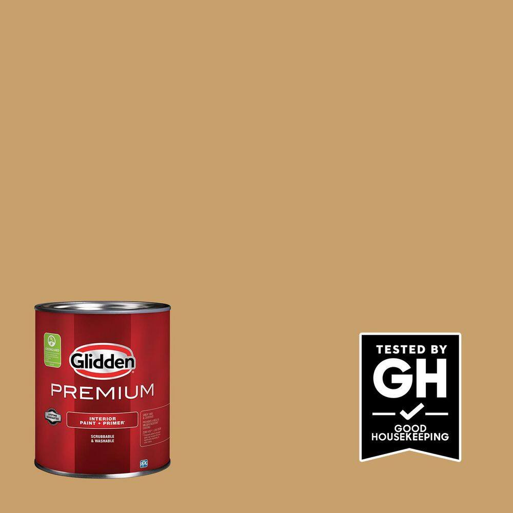Glidden Premium 1 qt. PPG1089-5 Bleached Maple Satin Interior Latex ...