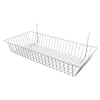 Econoco 24 in. W x 12 in. D x 4 in. H White Shallow Wire Basket (Pack ...