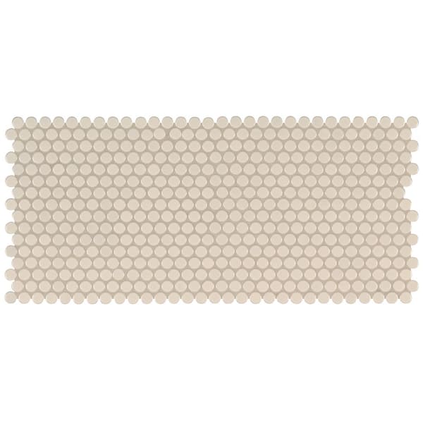 MSI Take Home Tile Sample-Almond Penny Round 4 in. x 4 in. Polished ...