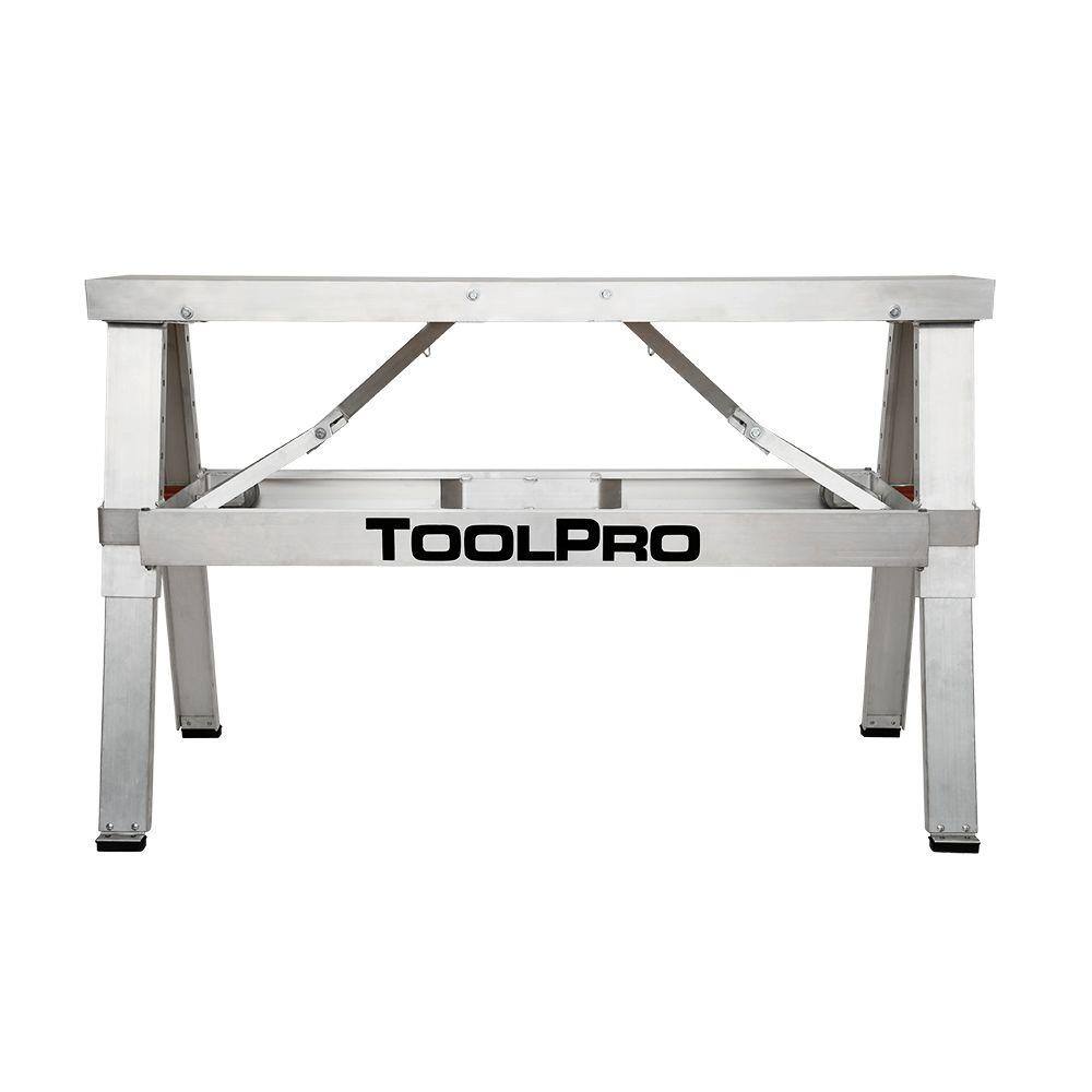 ToolPro 18 in. to 30 in. Adjustable Height Aluminum Collapsible Step-Up ...