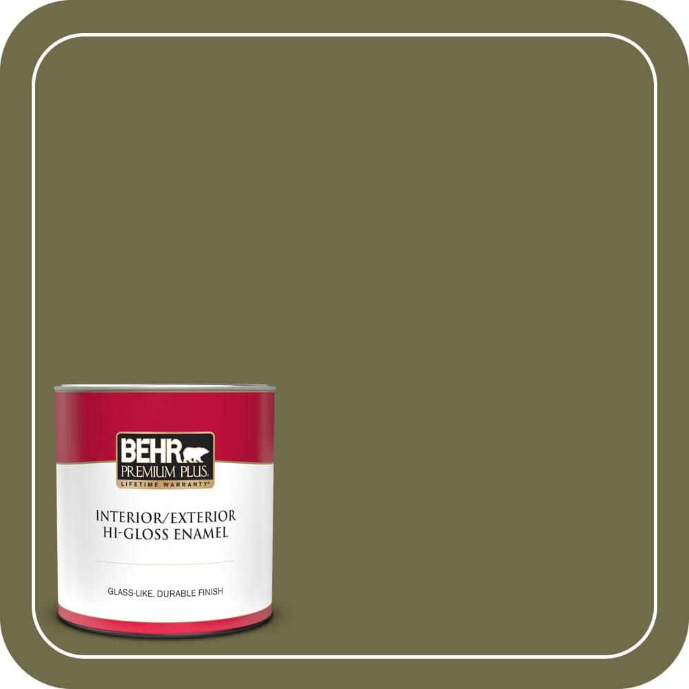 BEHR PREMIUM PLUS 1 qt. #390F-7 Wilderness Hi-Gloss Enamel Interior ...