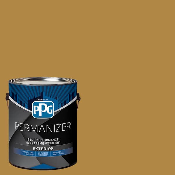 PERMANIZER 1 gal. PPG1106-7 Butterscotch Ripple Satin Exterior Paint ...
