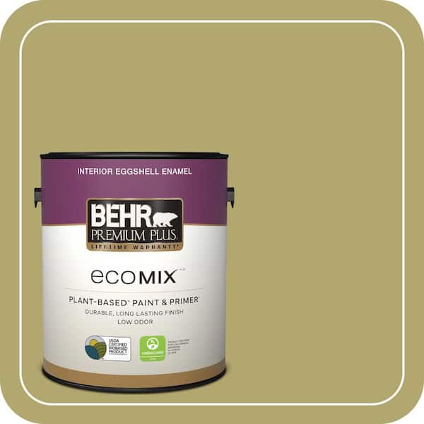 BEHR PREMIUM PLUS 1 gal. #PPU9-05 Natchez Moss Eggshell Enamel EcoMix ...