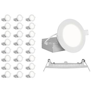 NICOR REL 4 in. Round 3000K Remodel IC-Rated Recessed Integrated LED ...