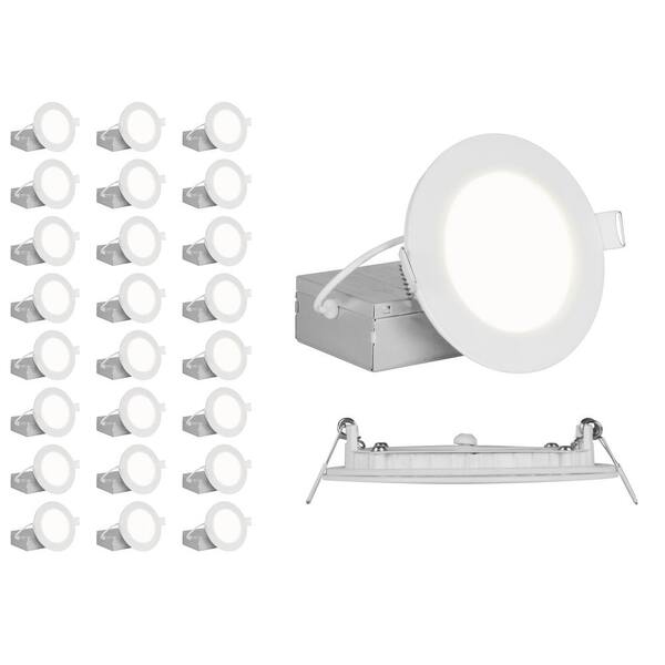 NICOR REL 4 in. Round 2700K Remodel IC-Rated Recessed Integrated LED ...