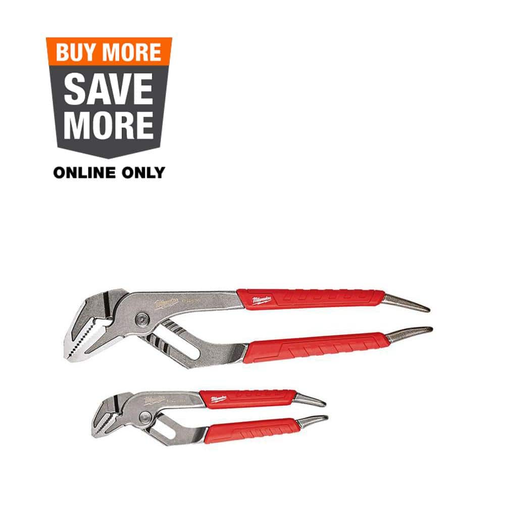 Milwaukee 6 in. and 10 in. Straight-Jaw Pliers Set (2-Piece) 48-22-6330 ...