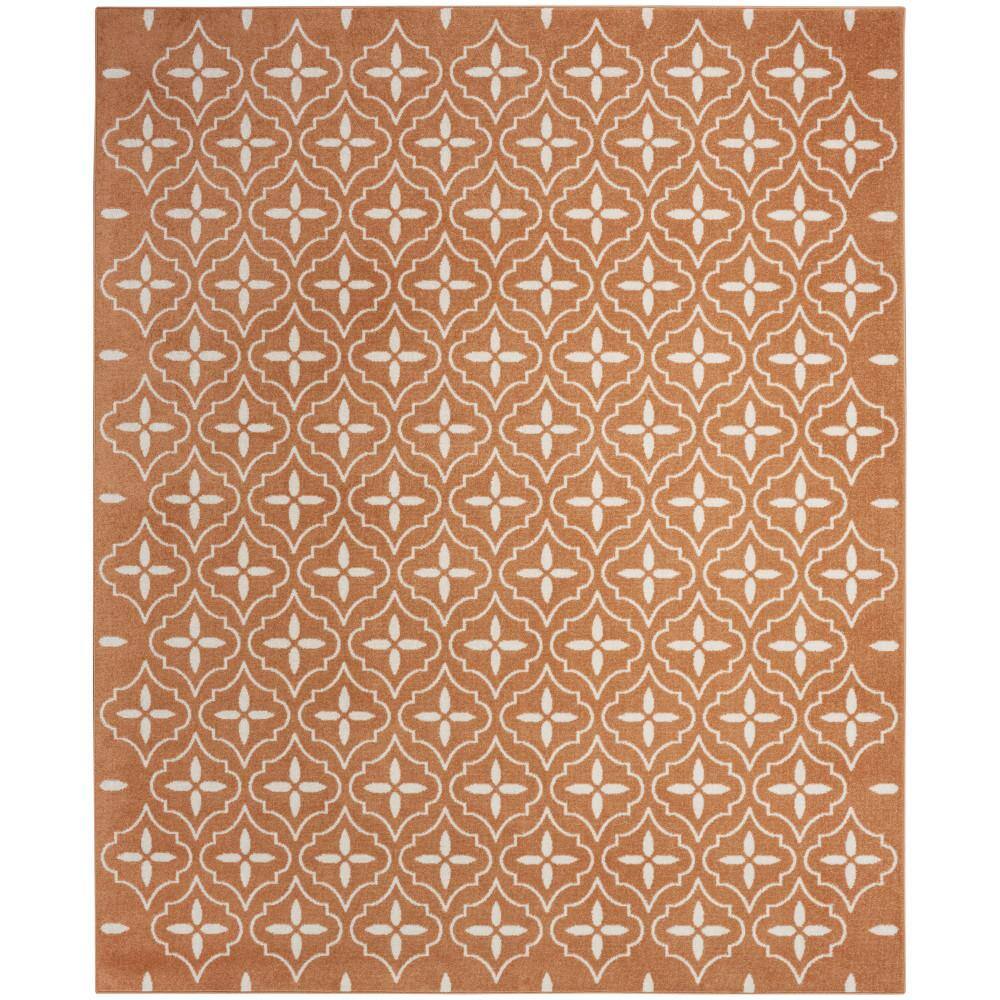 Nourison Essentials Copper 6 ft. x 9 ft. Moroccan Contemporary Area Rug ...