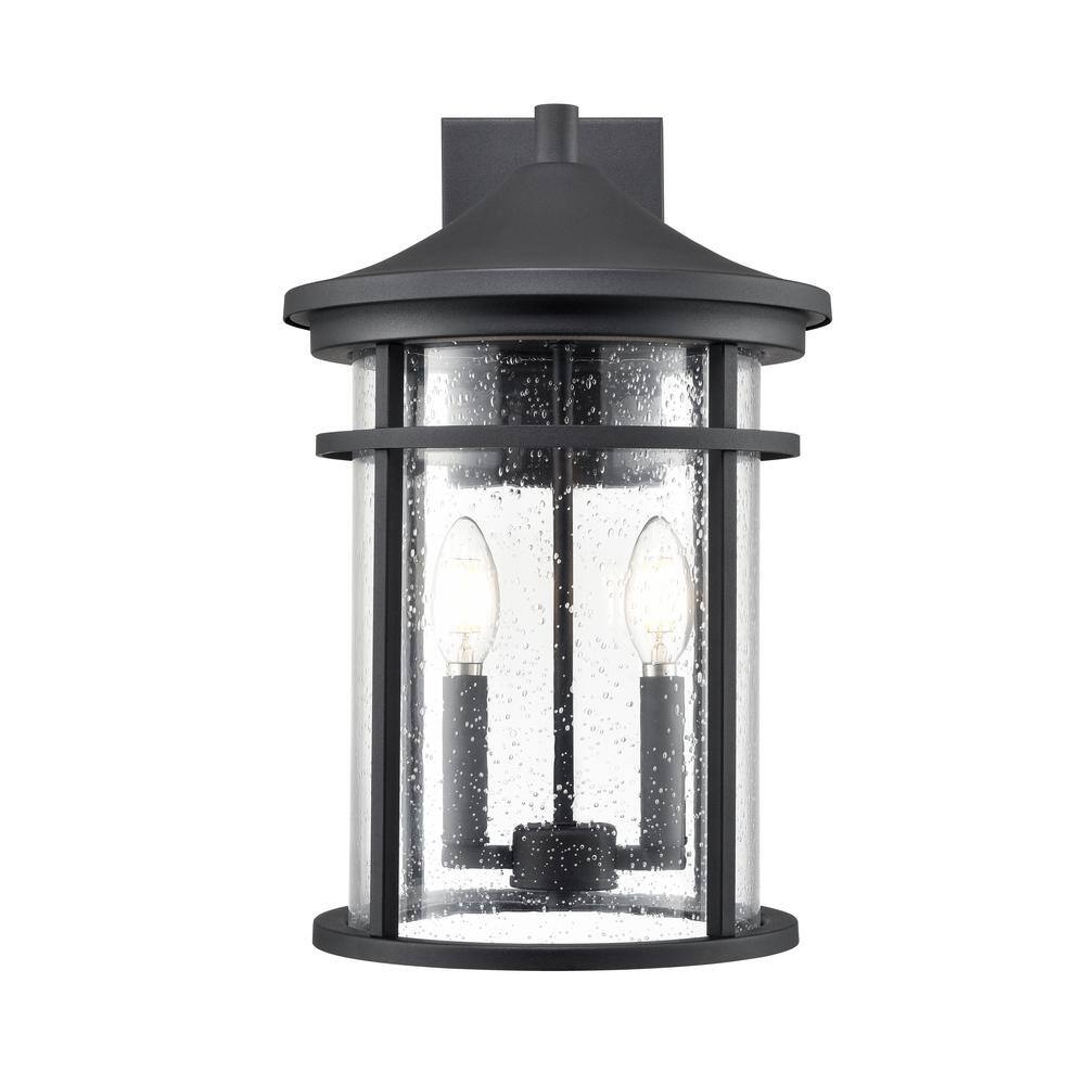 Millennium Lighting Namath 2-Light 10.5 in. Wide Textured Black Outdoor ...