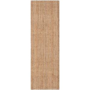 SAFAVIEH Natural Fiber Beige 2 ft. x 17 ft. Solid Runner Rug NF747A-217 ...