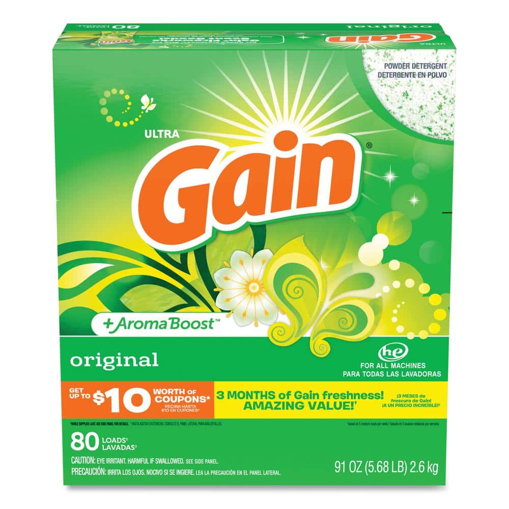 Gain 91 oz. Original Scent Powder Laundry Detergent Box (3-Carton ...