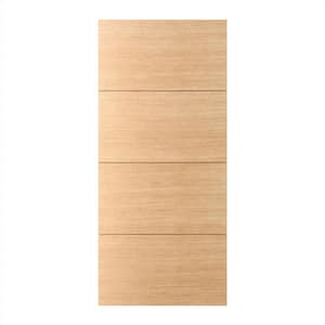 ETO DOORS Brentwood 30 in. x 80 in. No Bore Solid Hybrid Core White Oak ...