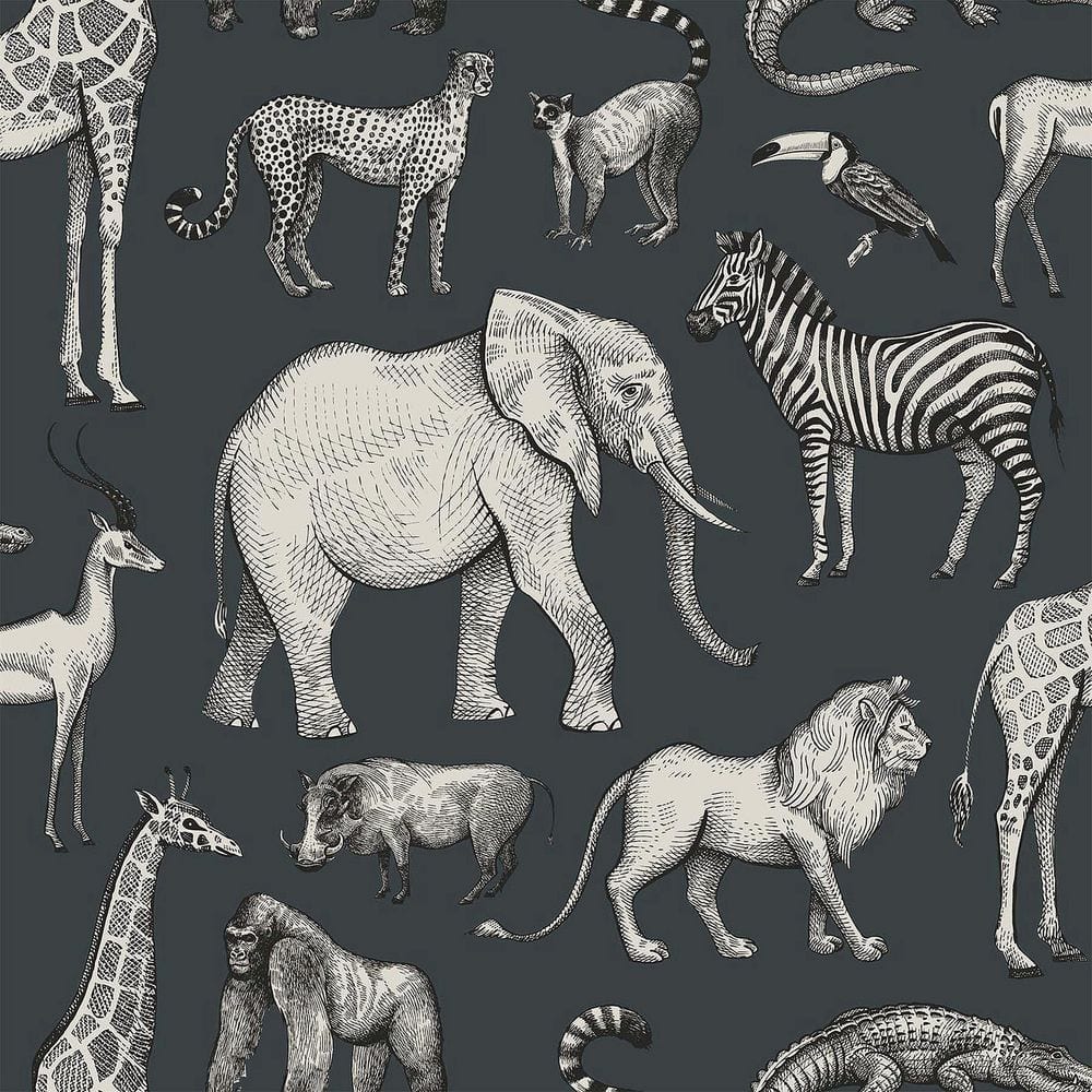 Chesapeake Green Kenji Safari Matte Paper Non-Pasted Wallpaper Roll ...