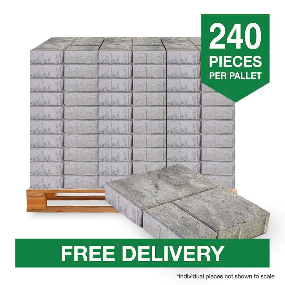 Pavestone Patio-On-A-Pallet 7.87 in. x 11.81 in. x 2.36 in. Granite ...