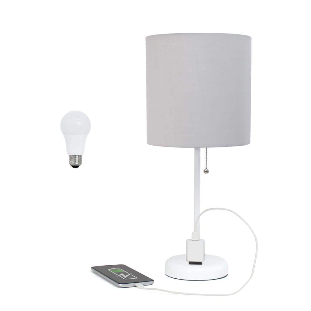 Creekwood home 19.5 in. Contemporary Bedside Power Outlet Base Standard ...