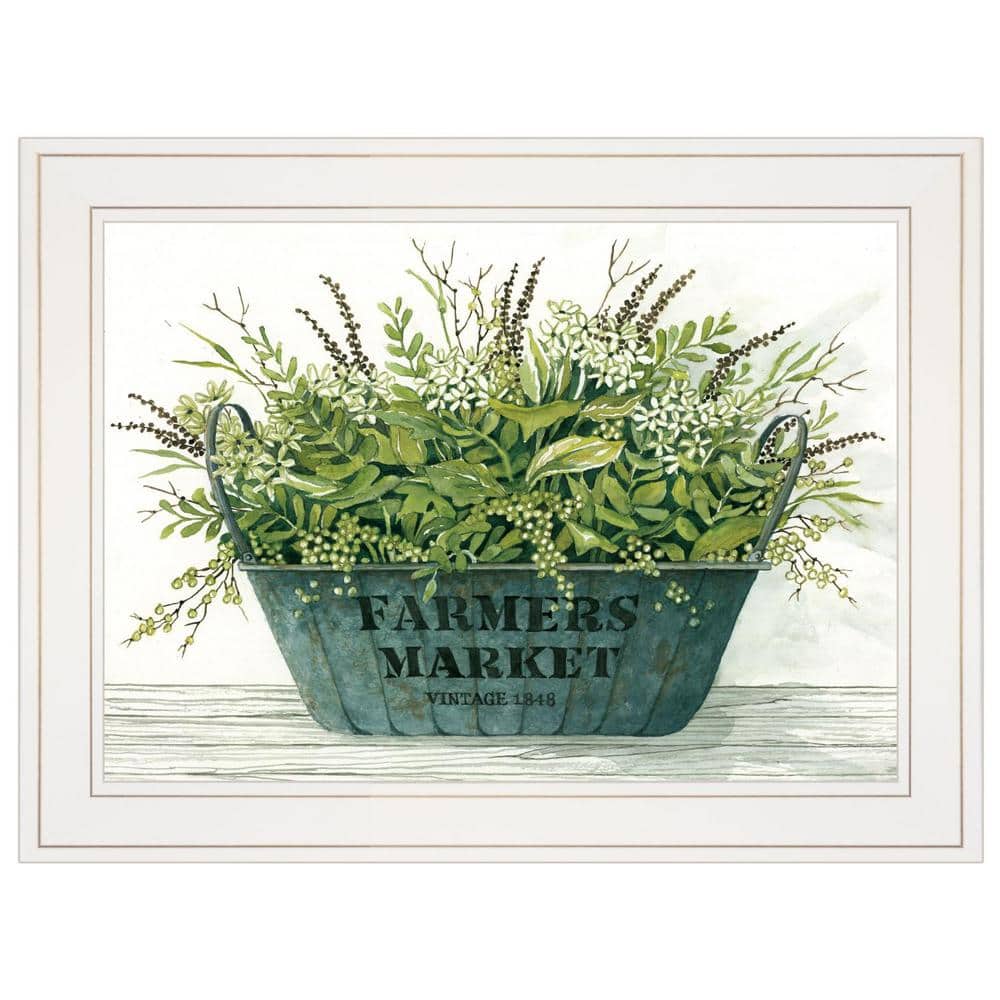 HomeRoots Charlie Farm Market 1-Piece Framed Wall Art 15 in. x 19 in ...