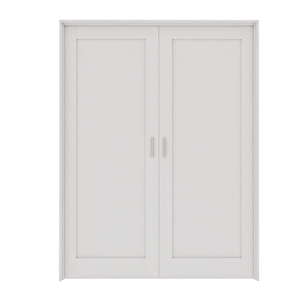 ARK DESIGN 72 in. x 80 in. Universal Paneled Blank 1-Lite White Solid ...
