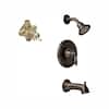 MOEN Brantford Single-Handle 1-Spray Posi-Temp Tub and Shower Faucet in Oil Rubbed Bronze (Valve ...