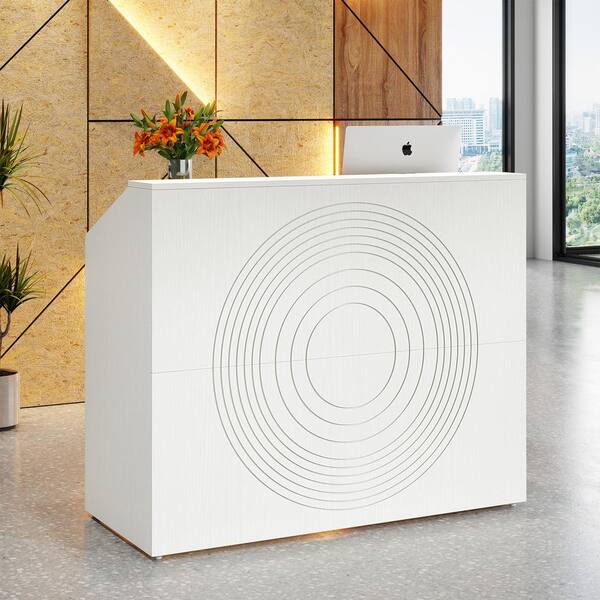 Modern White Reception Desk Modern White Simplistic Reception Desk