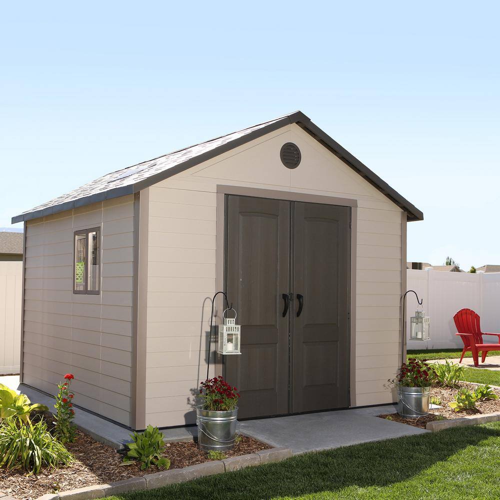 Lifetime 11 ft. x 11 ft. Resin Outdoor Storage Building 6433 - The Home ...