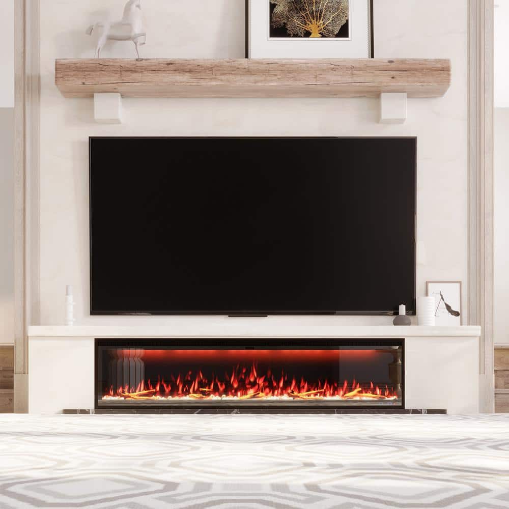 Reviews for Clihome 74 in. W Wall-Mounted/Inserted Electric Fireplace ...