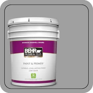 BEHR PREMIUM PLUS 8 oz. #PPU26-06 Elemental Gray Semi-Gloss Interior ...