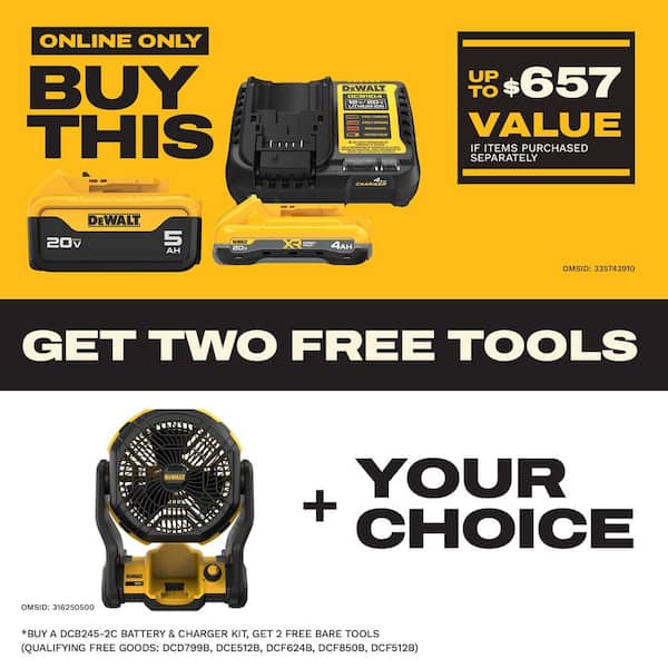 DEWALT 20V MAX Jobsite Fan (Tool Only) DCE512B - The Home Depot