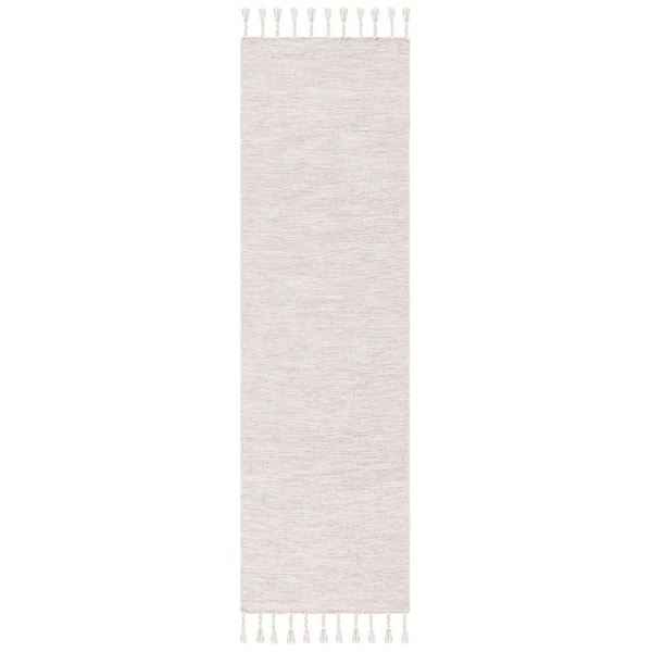 SAFAVIEH Dhurries 2 ft. x 8 ft. Beige Horizontal Static Runner Rug ...