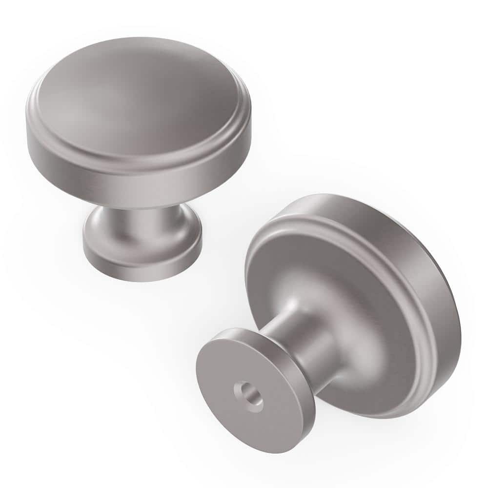 HICKORY HARDWARE Piper 1-1/4 in. Diameter Satin Nickel Cabinet Knob (10 ...