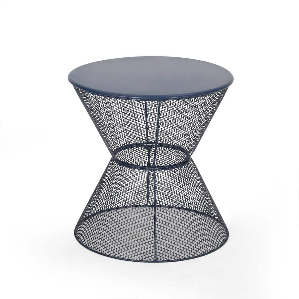 Zeus & Ruta Black Square Metal Outdoor Side Table Petra Black Square ...