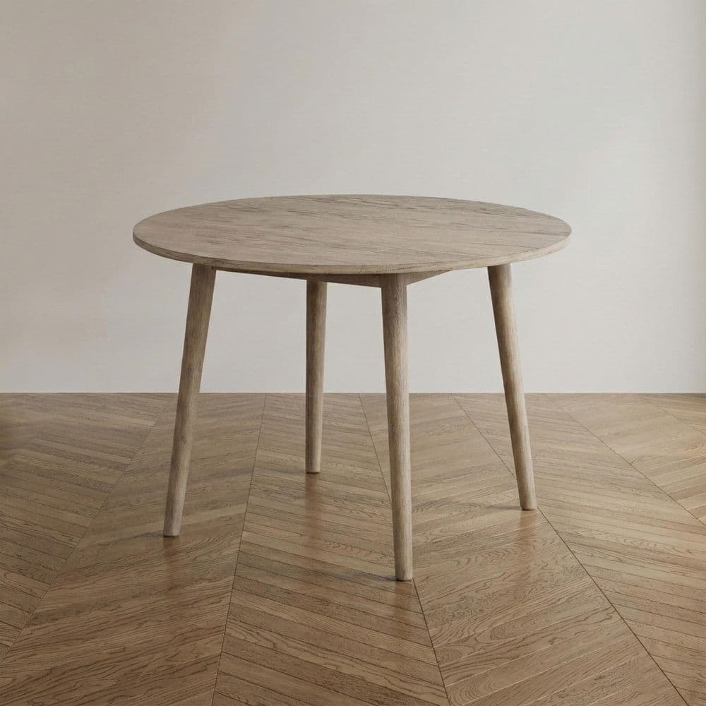 Furniture of America Veneten Natural Oak Wood 42 in. 4 Legs Dining ...