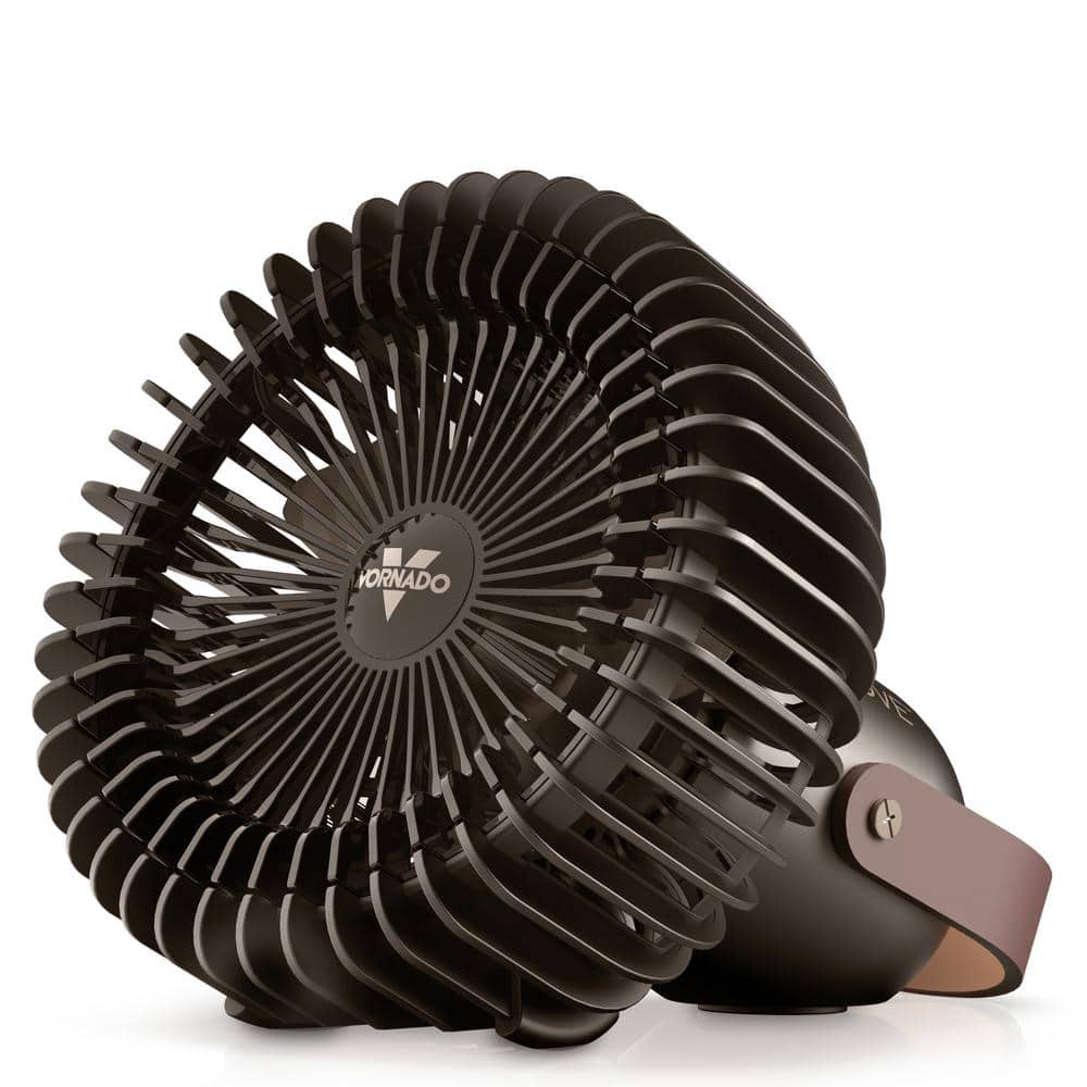 Vornado Fly Move 7 in. 3-Speeds Personal Fan in Black with Rechargeable ...