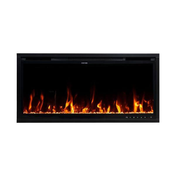 Modern Ember Aerus Slim 36 in. Wall-Mounted Smart Electric Fireplace ...