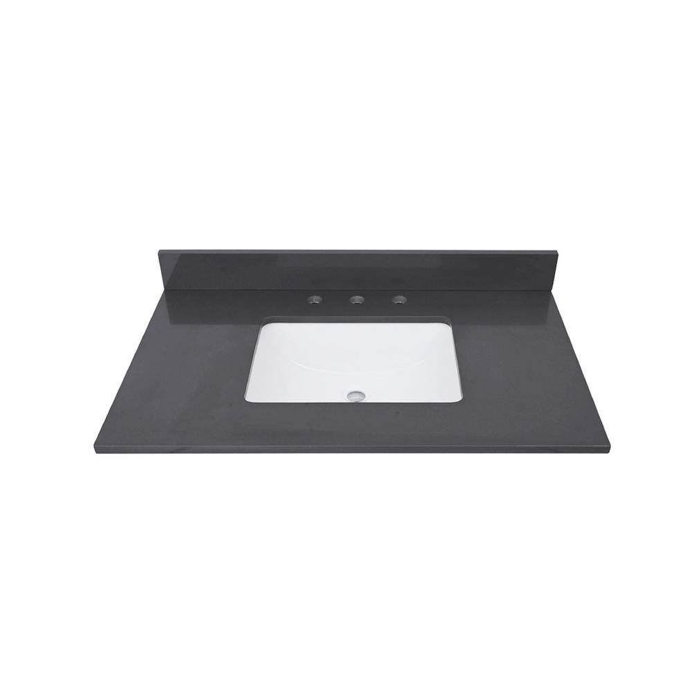 Avanity 37 in. W x 22 in. D Quartz Vanity Top in Lotte Radianz Ural ...