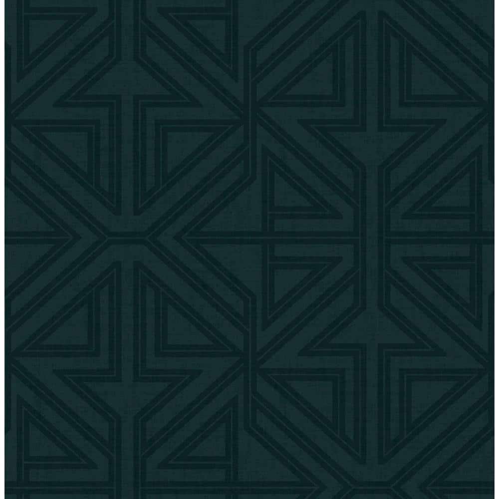 SCOTT LIVING Kachel Teal Geometric Wallpaper Sample 2975-26228SAM - The ...
