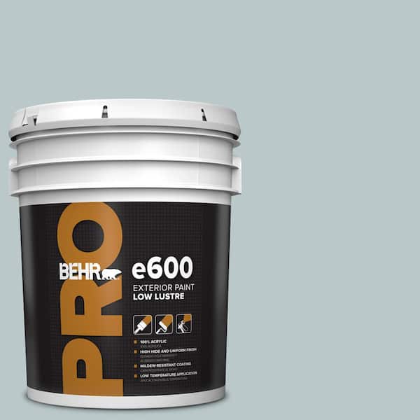 BEHR PRO 5 Gal. #N470-2A Dusted Blue Low Luster Exterior Paint PR62005 ...