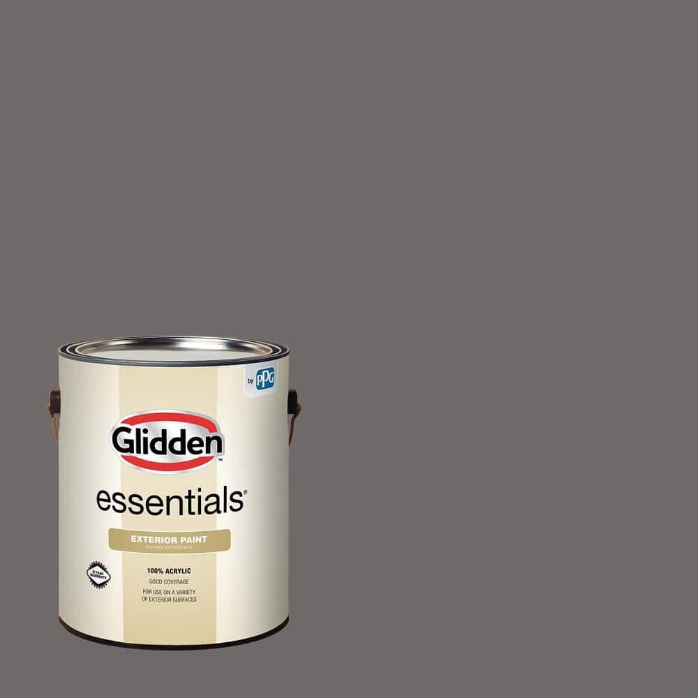 Glidden Essentials 1 gal. PPG1002-6 Gibraltar Gray Semi-Gloss Exterior ...
