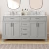 Home Decorators Collection Talmore 60 in. Double Sink Sky Grey Bath ...