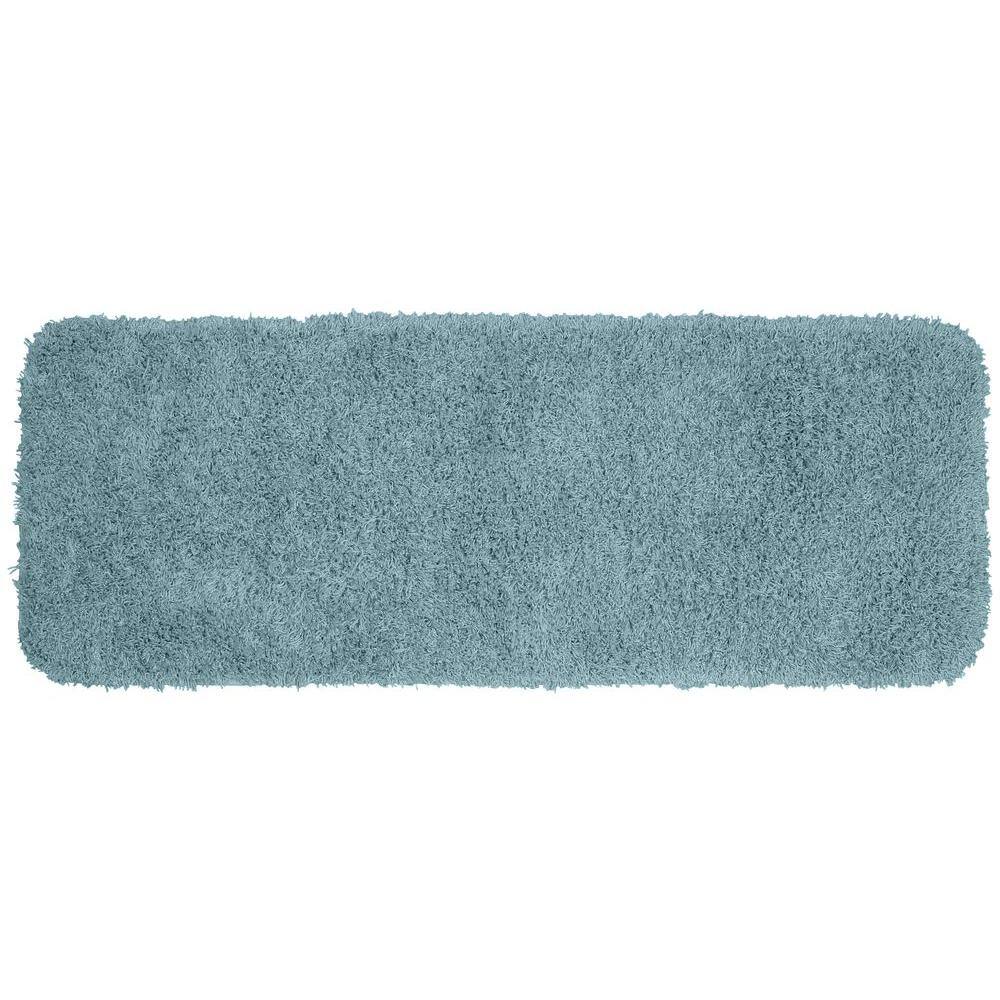 Garland Rug Jazz Basin Blue 22 in. x 60 in. Washable Bathroom Accent ...