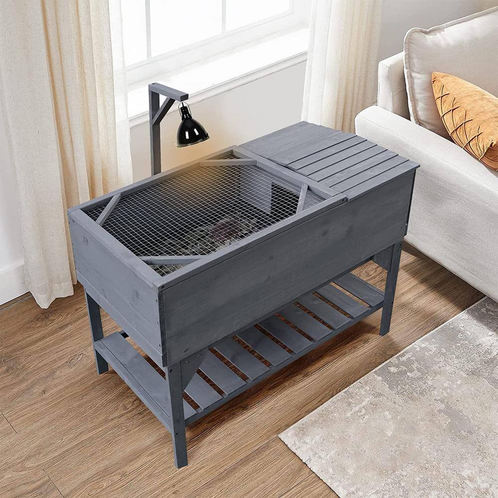 FUFU&GAGA Indoor Outdoor 2-Tier Habitats Habitat Cage House Enclosure ...