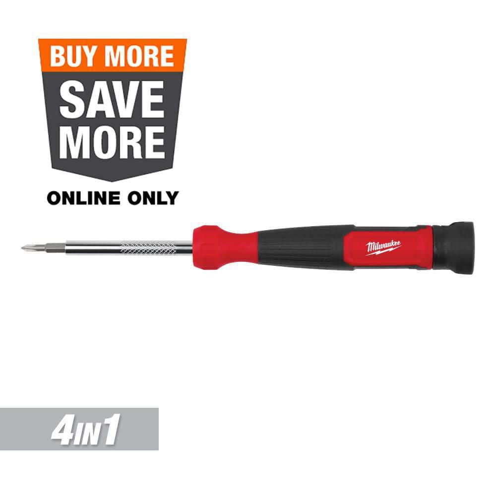 Milwaukee 4-in-1 Precision Multi-Bit Screwdriver 48-22-2930 - The Home ...