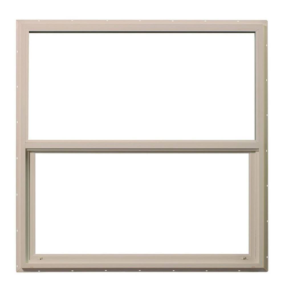 Ply Gem 35.5 in. x 35.5 in. Select Series Sand Vinyl Single Hung Window ...