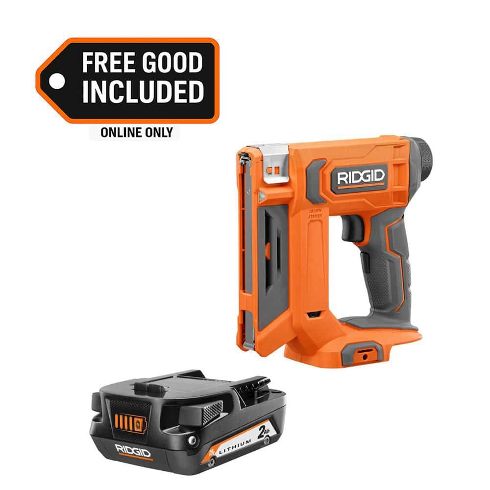 Reviews for RIDGID 18V Cordless 3/8 in. Crown Stapler with FREE 2AH ...