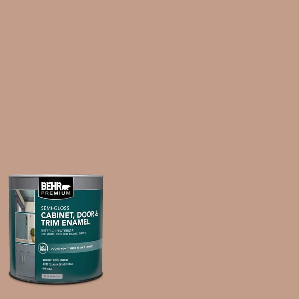 BEHR PREMIUM 1 qt. #S200-4 Chestnut Bisque Semi-Gloss Enamel Interior ...