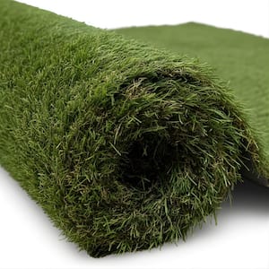 Ottomanson Evergreen Natural 7 ft. x 17 ft. Indoor/Outdoor Realistic ...