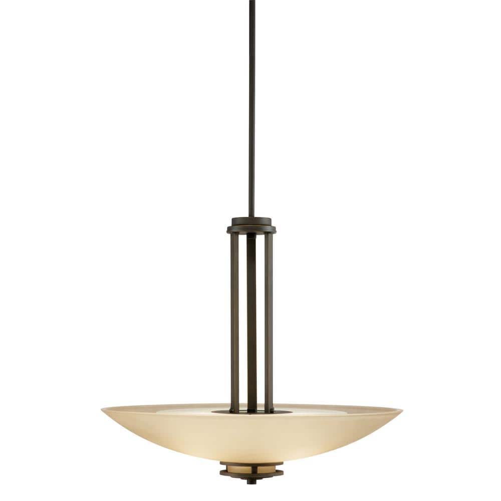 KICHLER Hendrik 3-Light Olde Bronze Contemporary Shaded Kitchen ...