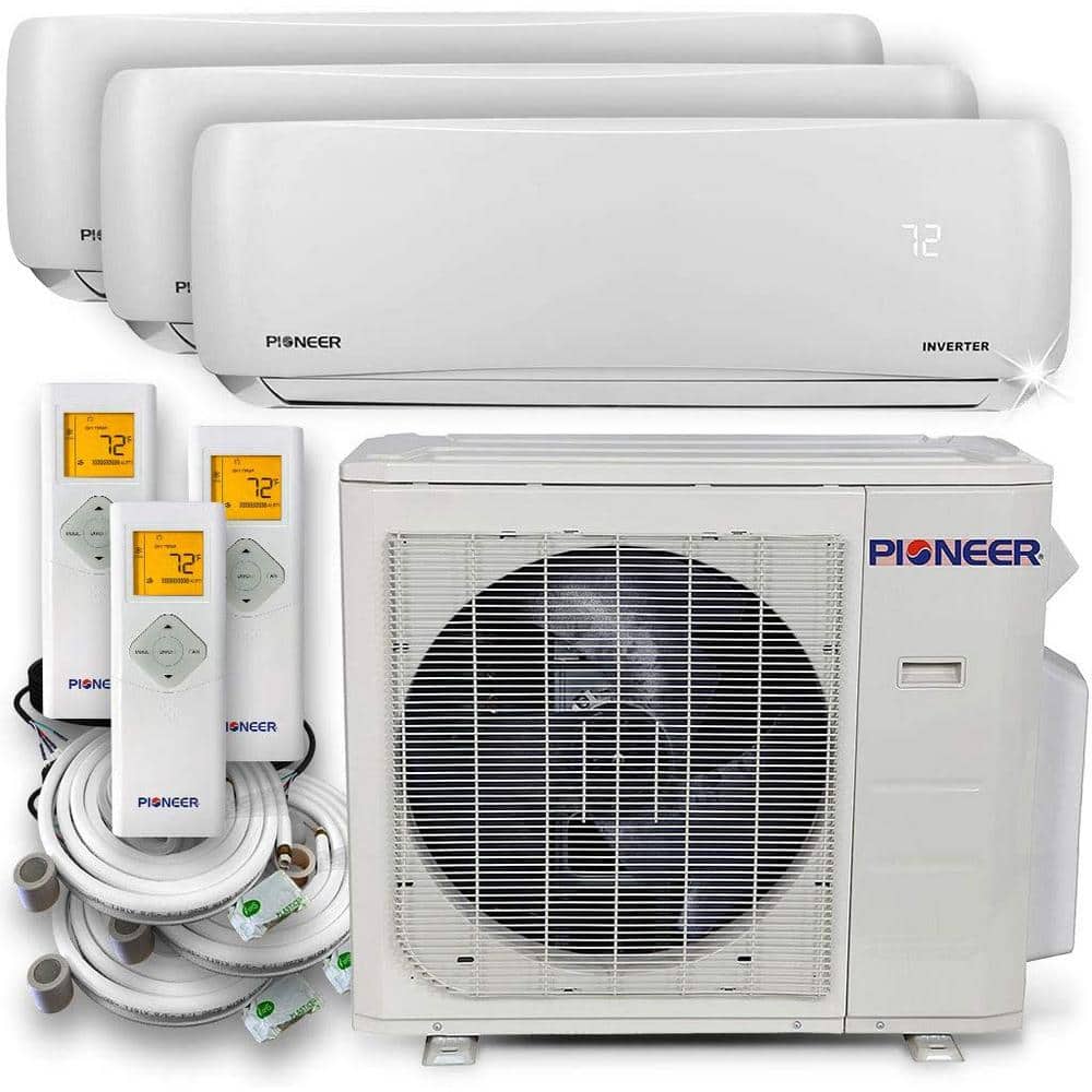 Pioneer Multi 36 000 Btu 3 Ton 22 Seer Triple 3 Zone Wall Mount Air