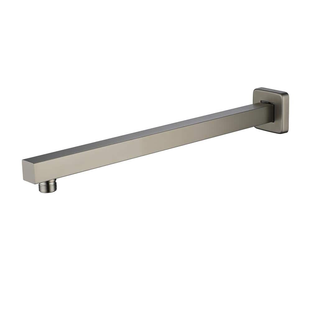 Boyel Living 15.75 in. 400mm Square Wall Mount Shower Arm in Brushed ...