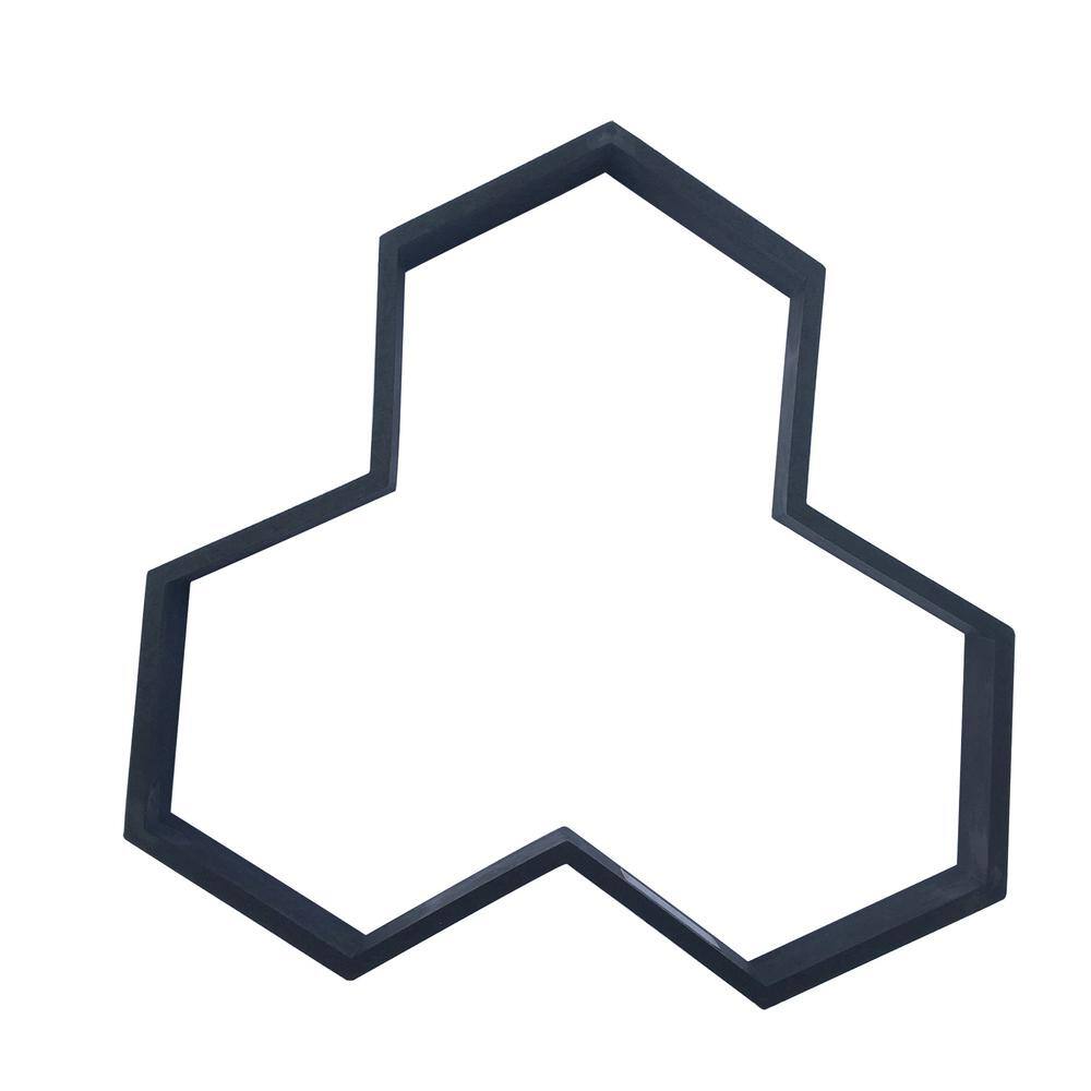 Wellco 14 in. x 14 in. Black Plastic Paver Mold Reusable Concrete ...