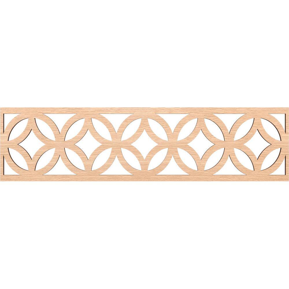 Ekena Millwork Crosby Fretwork 0.375 in. D x 47 in. W x 12 in. L Red ...
