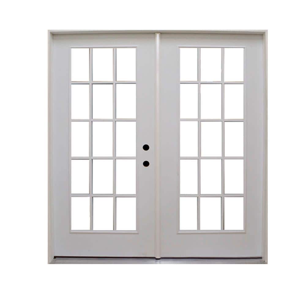 Steves & Sons Element 60 in. x 80 in. Primed LH Inswing Steel 15 Lite ...